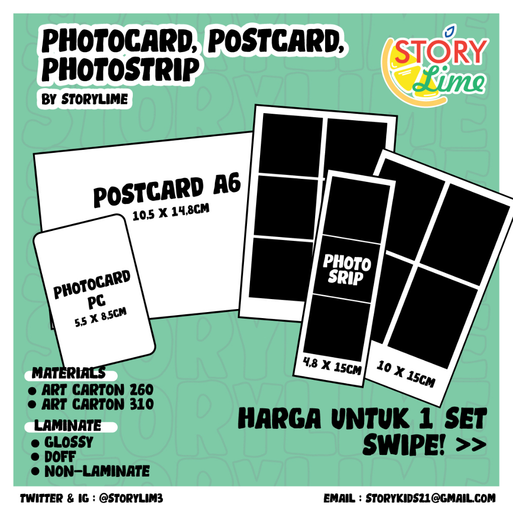 Jual (HARGA PER SET) Cetak Photocard Tumpul Rounded, Photostrip ...
