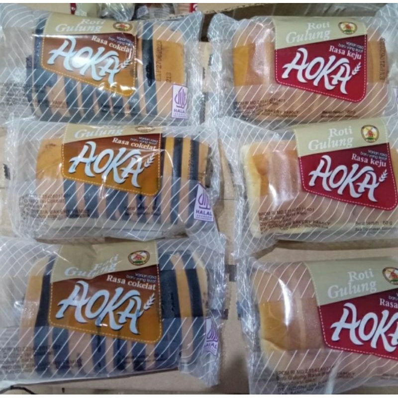 Jual AOKA ROTI GULUNG ( PAKET 10 PCS ) | Shopee Indonesia