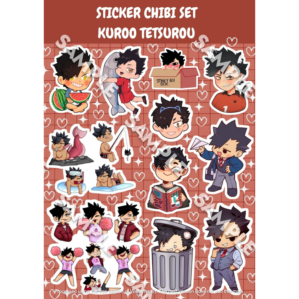 Jual STICKER CHIBI SET A6 HAIKYUU EDISI ALL TEAM MAIN CHARACTER ...
