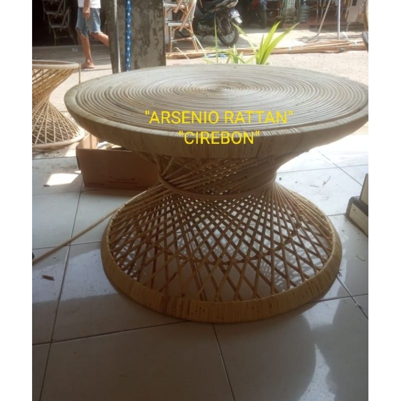 Jual Meja Rotan Alam Bulat Diameter 75 Cm | Shopee Indonesia