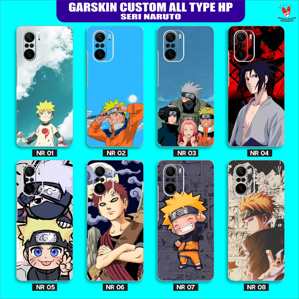 Jual Sticker Garskin Handphone NARUTO Sasuke Kakashi Gaara All Type HP ...