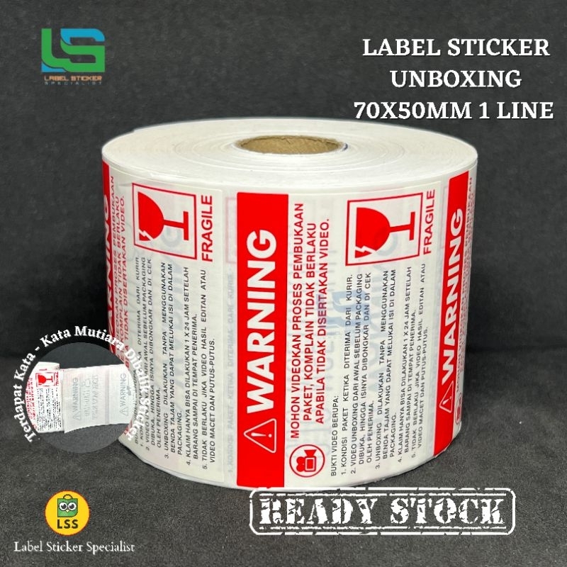 Jual Stiker Unboxing Stiker Label Unboxing Stiker Pengiriman Unboxing ...