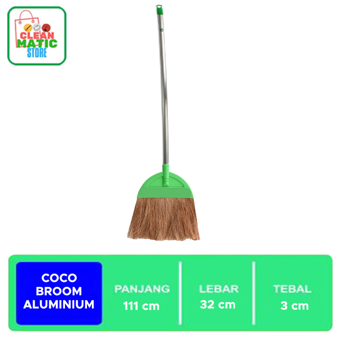 Jual Clean Matic - Coco Broom Aluminium ( Sapu Sabut Kelapa ) | Shopee ...