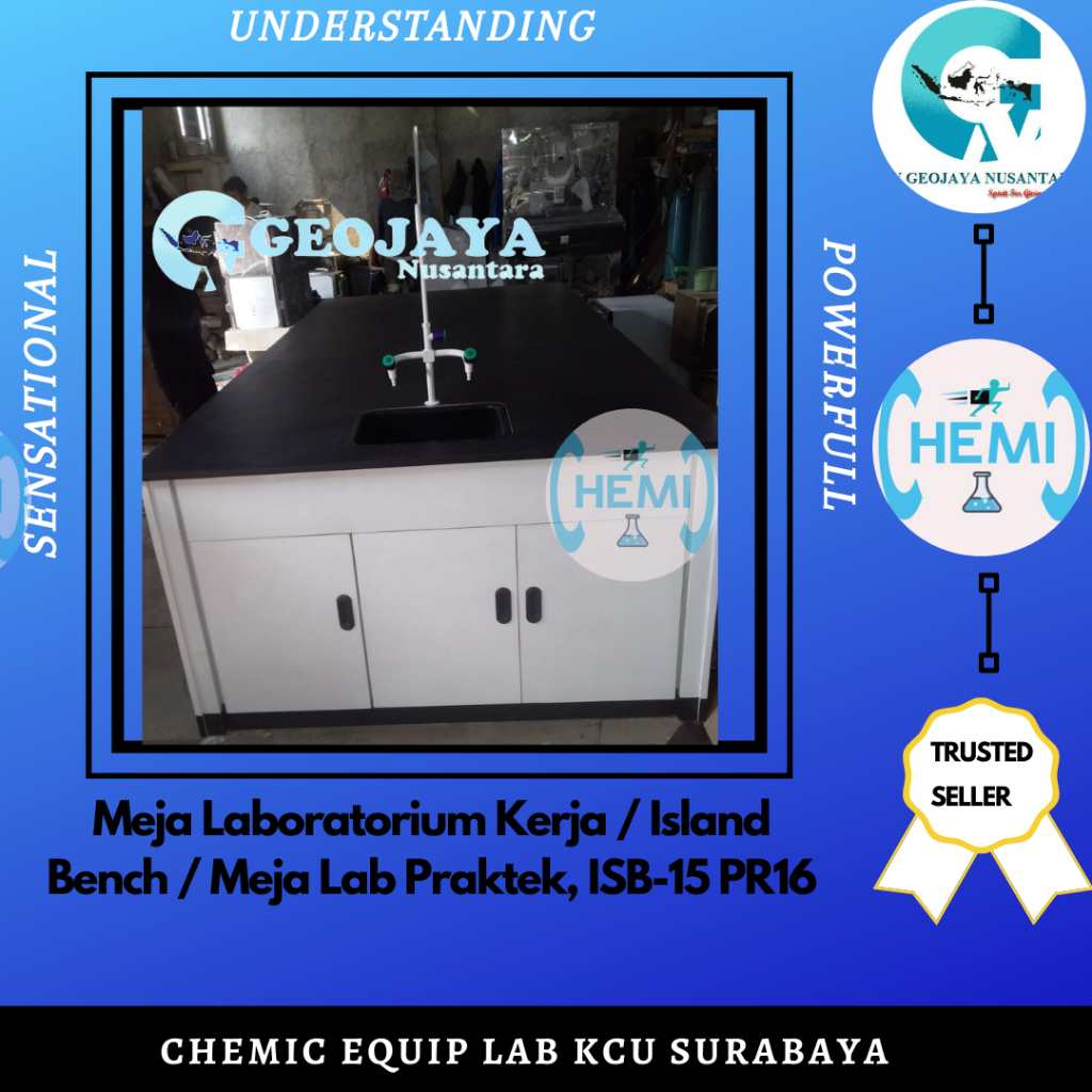 Jual Meja Laboratorium Kerja / Island Bench / Meja Lab Praktek, ISB-15 ...