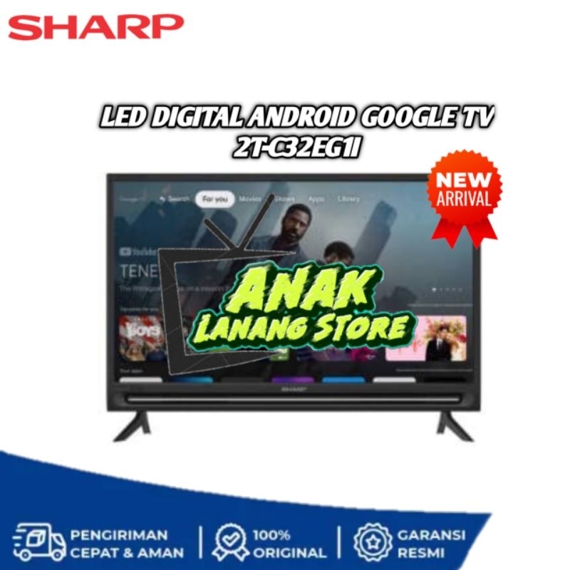 Jual SHARP SMART GOOGLE TV 32 INCH 2T-C32EG1I SMART GOOGLE DIGITAL TV 2TC32EG1I GARANSI RESMI ...