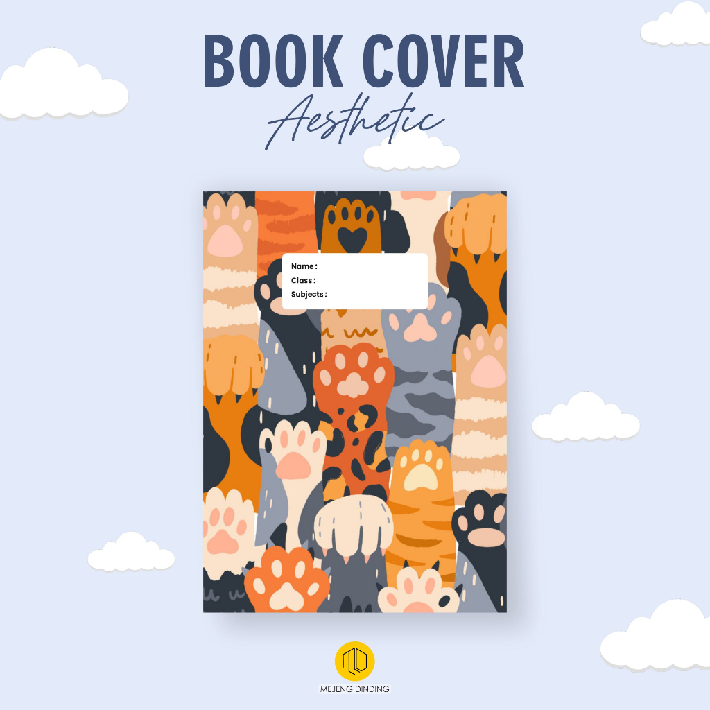 Jual SAMPUL BUKU AESTHETIC ISI 10 PCS / SAMPUL BUKU MOTIF KUCING CAT ...