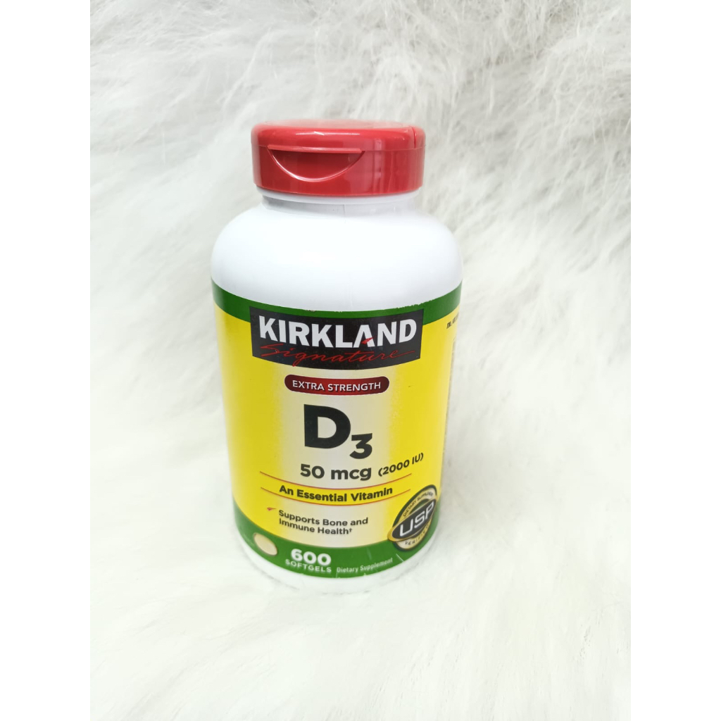 Jual Kirkland Signature Vitamin D3 2000 IU - 600 Softgels | Shopee Indonesia