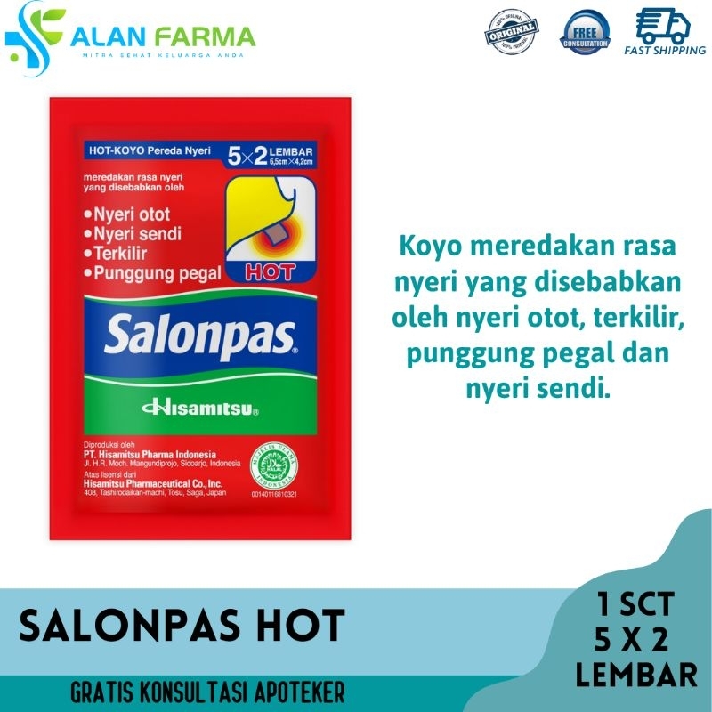 Jual Salonpas Koyo 5 x 2 Lembar | Salonpas Hot | Salonpas Putih ...
