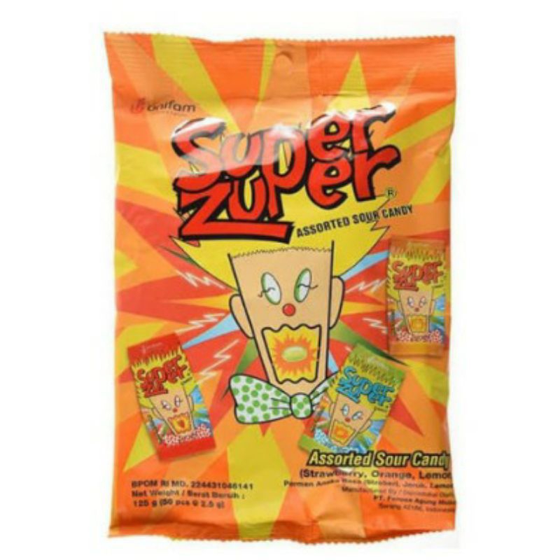 Jual Permen Super Zuper Permen Jadul 40pcs 125gr Super Zuper Candy Bag ...