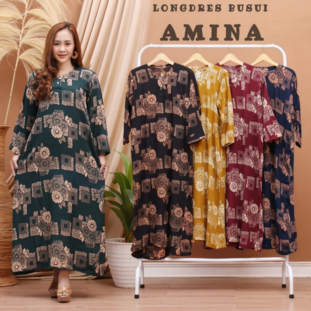 Jual Daster Rayon Panjang Busui LD 110 PB 130 Lengan Panjang Murah ...
