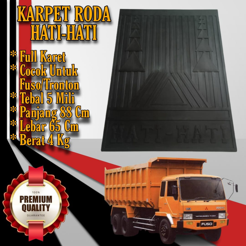 Jual KARPET RODA FUSO/TRONTON UKURAN 88 CM X 65 CM KETEBALAN 5MM ...