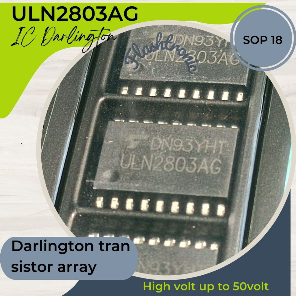 Jual ULN2803 ULN2803AG SOIC18 Darlington Transistor Array | Shopee ...