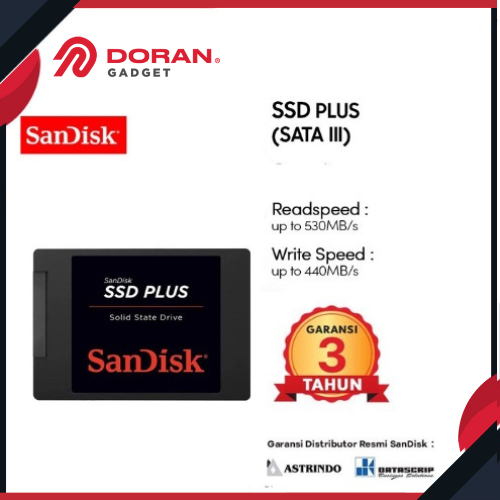 Jual Sandisk SSD Plus Solid State Drive 1TB 1 Tera - Original Garansi ...