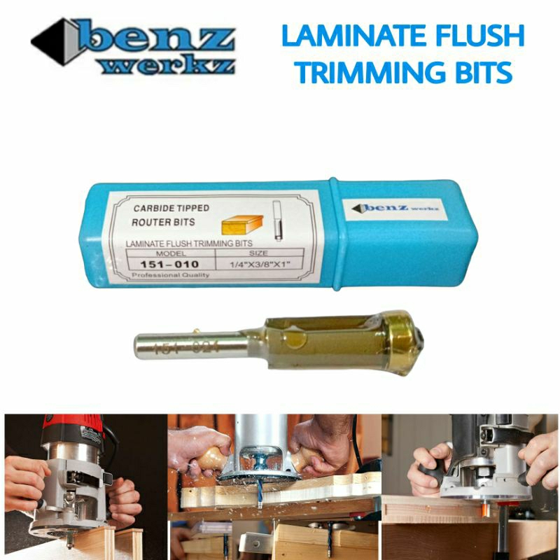 Jual Benz Laminate Flush Trimming Bits Mata Profil Lurus Ukuran 6 8 10 ...