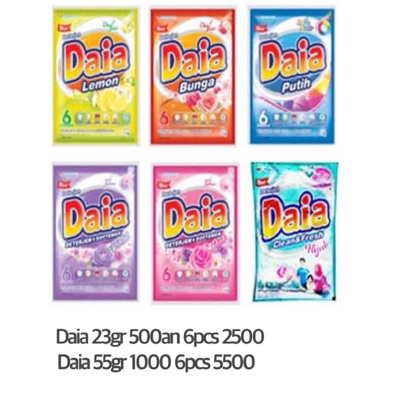 Jual Daia renceng 23gr 500an 6pcs - daia renceng 55gr 1000 6pcs ...