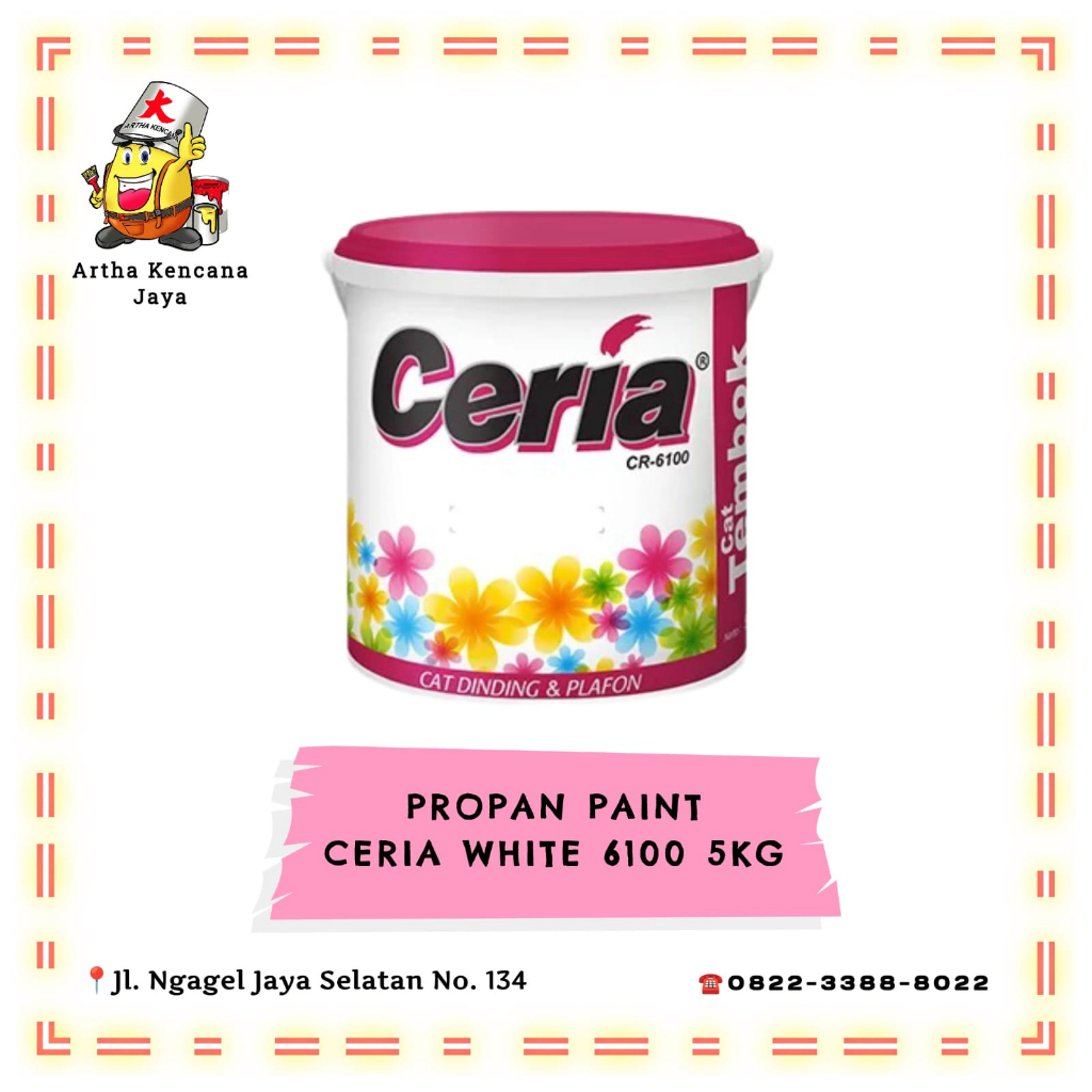 Jual CAT TEMBOK INTERIOR CERIA CR 6100 by PROPAN 5kg | Shopee Indonesia