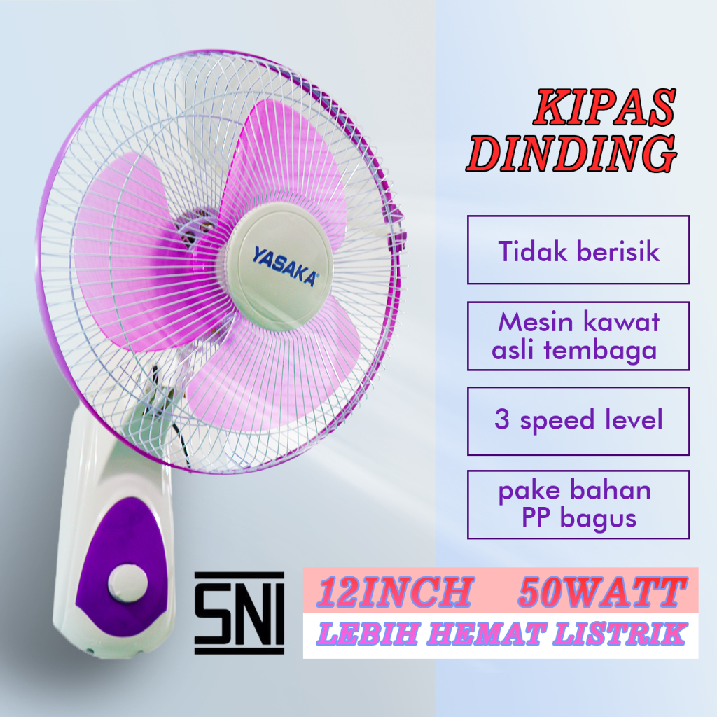 Jual KIPAS ANGIN DINDING YASAKA 12 INCH &16 INCH/wall fan/elektronik ...