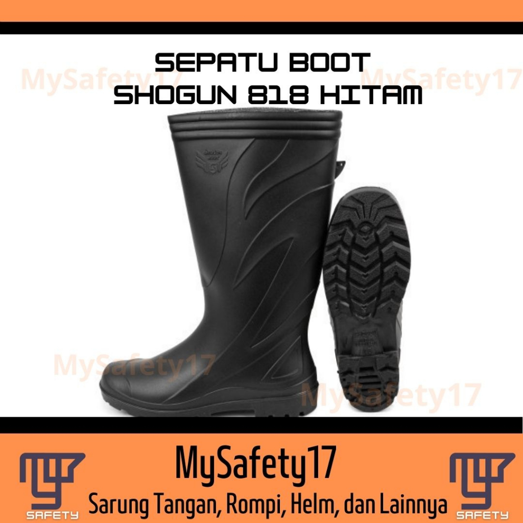Jual Sepatu Boot Karet Hitam Tinggi Boots Panjang Bot PVC Kerja APD ...