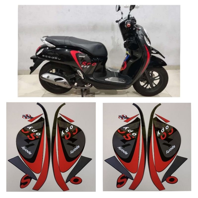 Jual STIKER STICKET STRIPING LIS BODY MOTOR HONDA SCOPY SPORTY 2021 ...