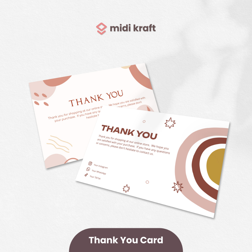 Jual Thank You Card Online Shop Bisa Custom Teks | Shopee Indonesia