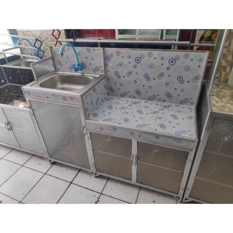 Jual MEJA KOMPOR RATA 3 PINTU MEJA KOMPOR ALUMUNIUM MEJA KOMPOR 2 PINTU ...