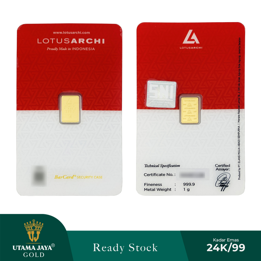 Jual LM Logam Mulia Lotus Archi 1gr | Shopee Indonesia