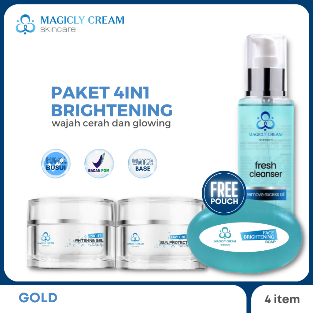 Jual Paket Perawatan Wajah Glowing dan Cerah Bebas Kusam Wanita Terbaik, Magicly Cream Skincare ...