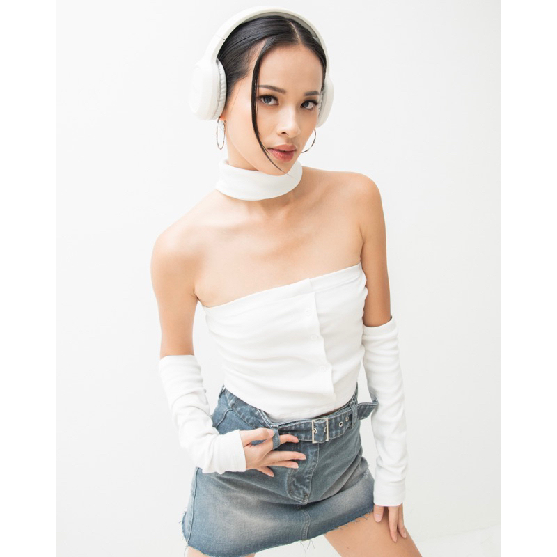 Jual Bijou Tube top with Arm sleeves | Shopee Indonesia