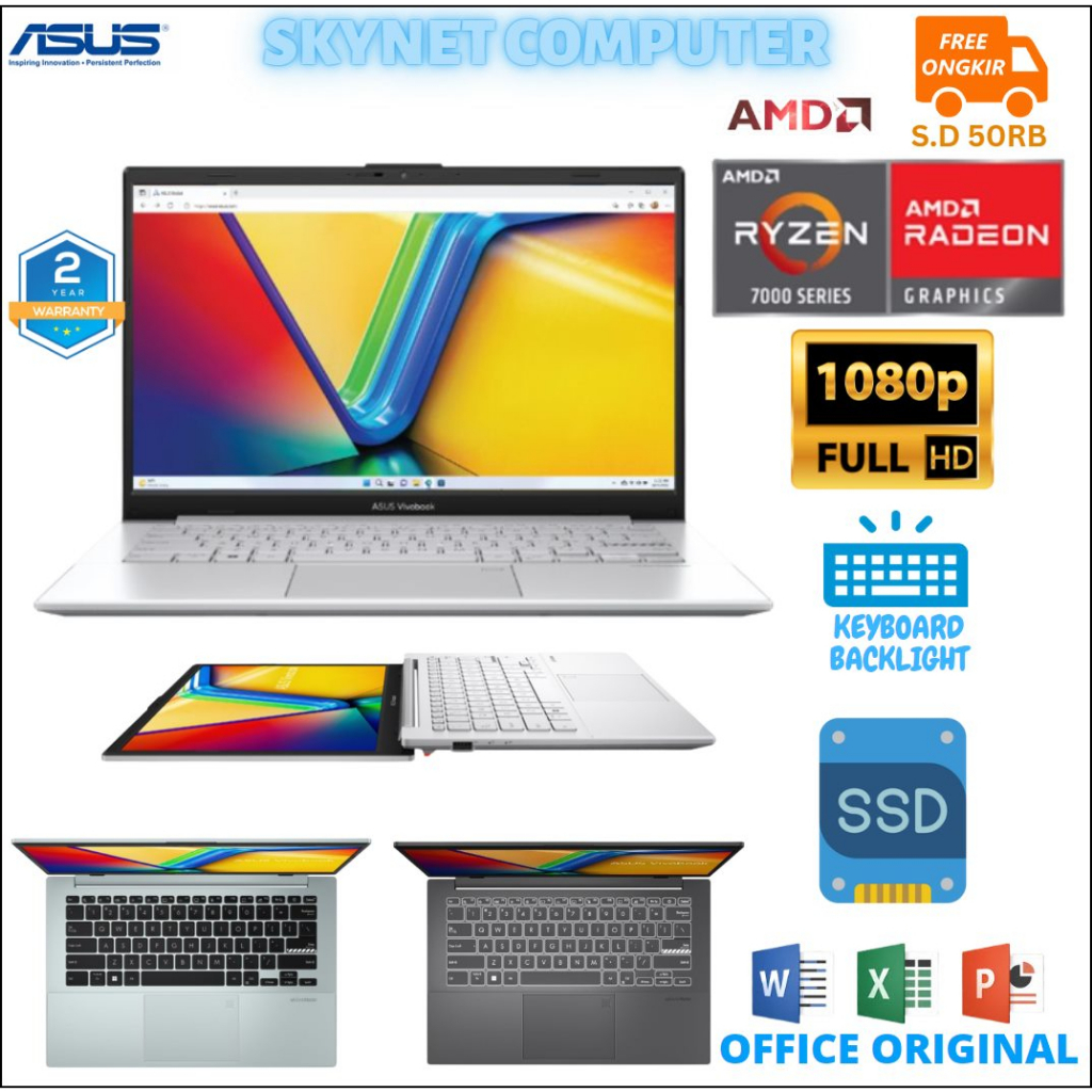 Jual ASUS Vivoboo Go 14 E1404FA Amd Ryzen 3 7320U Ram8Gb Ssd1Tb Windows ...