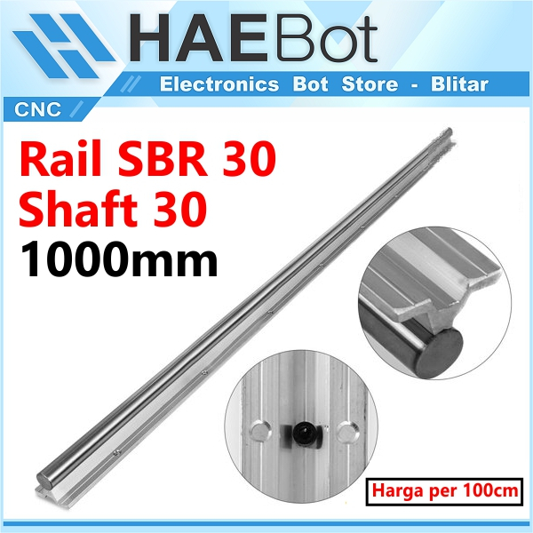 Jual [HAEBOT] Rail SBR30 Rel Linear Shaft As 30mm Stainless 1000mm 1m CNC Linear Motion x axis y ...