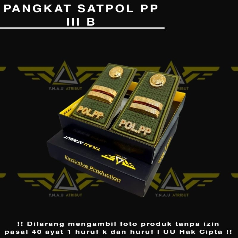 Jual ATRIBUT SATPOL PP / PANGKAT SATPOL PP GOLONGAN 3B EXCLUSIVE ...