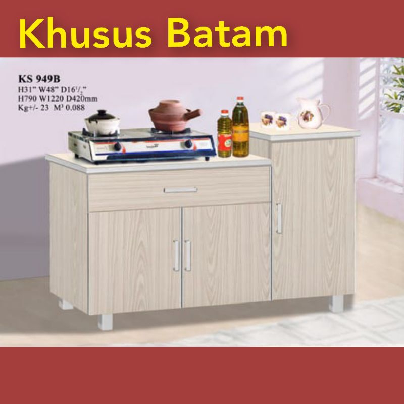 Jual meja kompor KS 949B(UK.790x1220x420mm)/meja kompor gas/meja ...