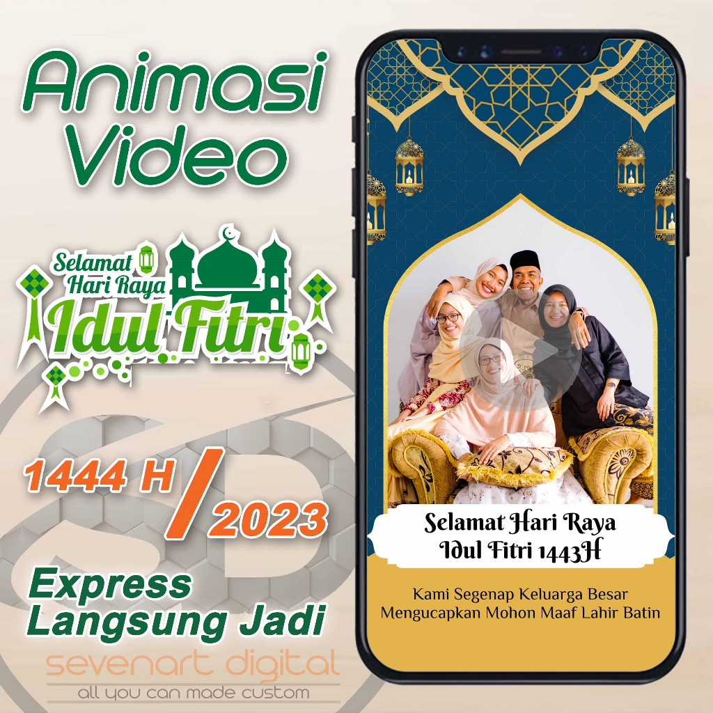 Jual Animasi Video Ucapan Idul Fitri Twibon Lebaran | Shopee Indonesia