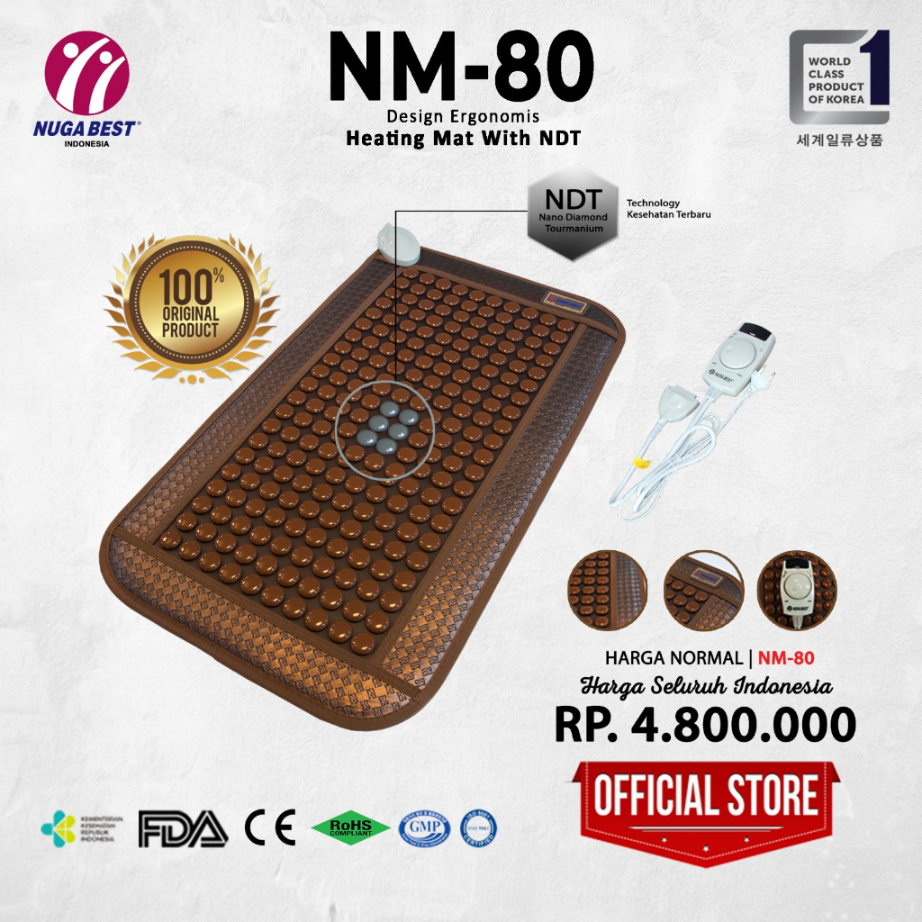 Jual Alat terapi Nugabest | NM 80 Heating Mat With NDT Nuga best (Matras Kesehatan) asli korea ...