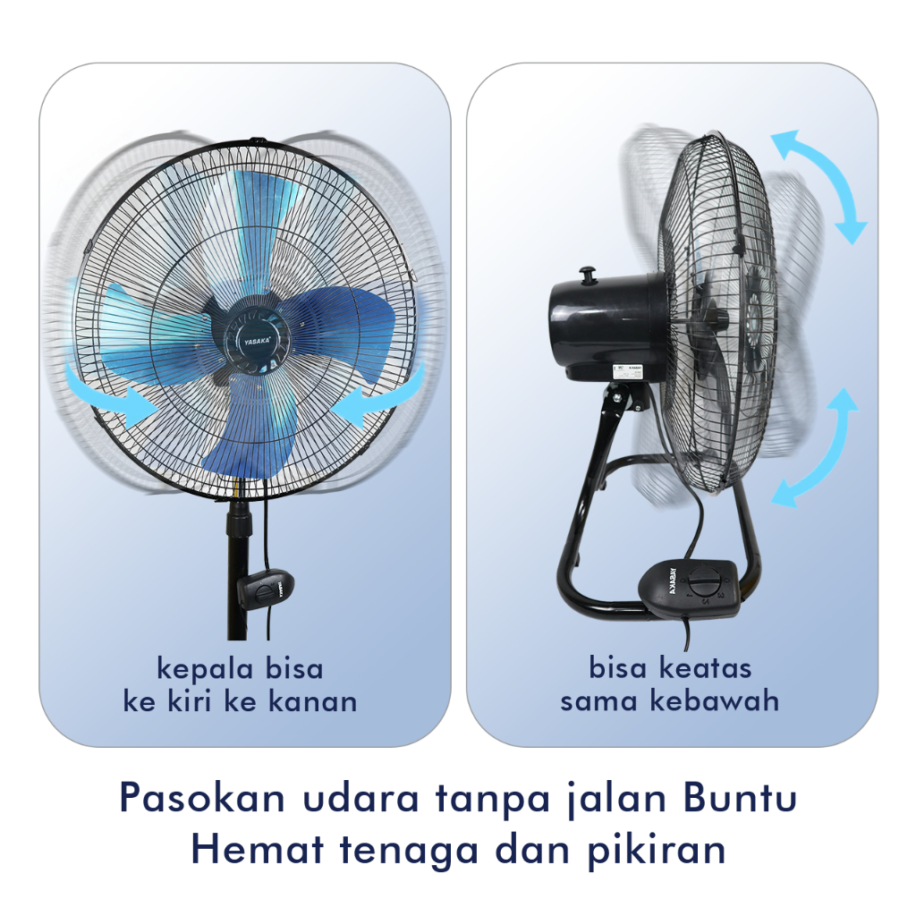 Jual Kipas angin besi JUMBO 18” YASAKA 3in1 / TORNADO FAN/ stand fan ...