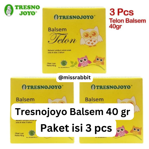 Jual [PAKET 3 PCS] TRESNOJOYO BALSEM 40 GR- Balsam Bayi Ointment 40 gr ...