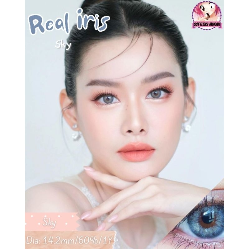 Jual Real Iris Sky softlens korea 14.2mm iris mata 4D effect seperti ...