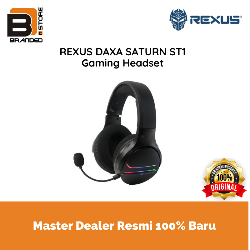 Jual Rexus Daxa Saturn ST1 RGB Wireless Bluetooth Gaming Headset ...