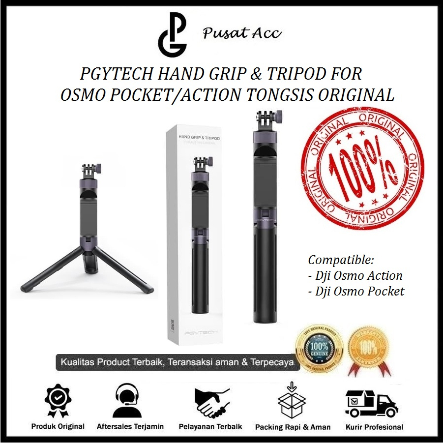Jual PGYTECH Hand Grip & TRIPOD FOR OSMO POCKET/ACTION Tripod Original ...