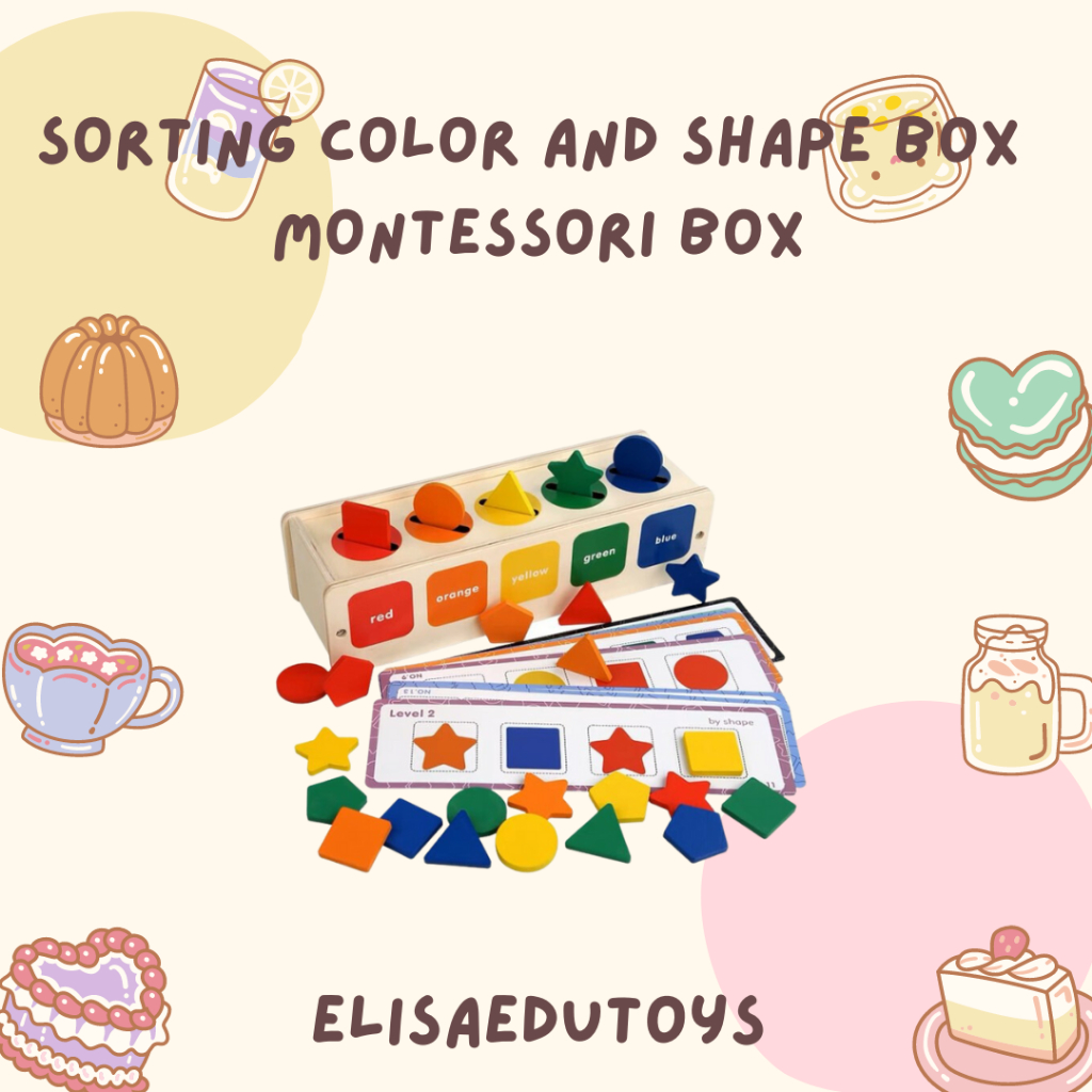 Jual sorting color and shapes box montessori | Shopee Indonesia