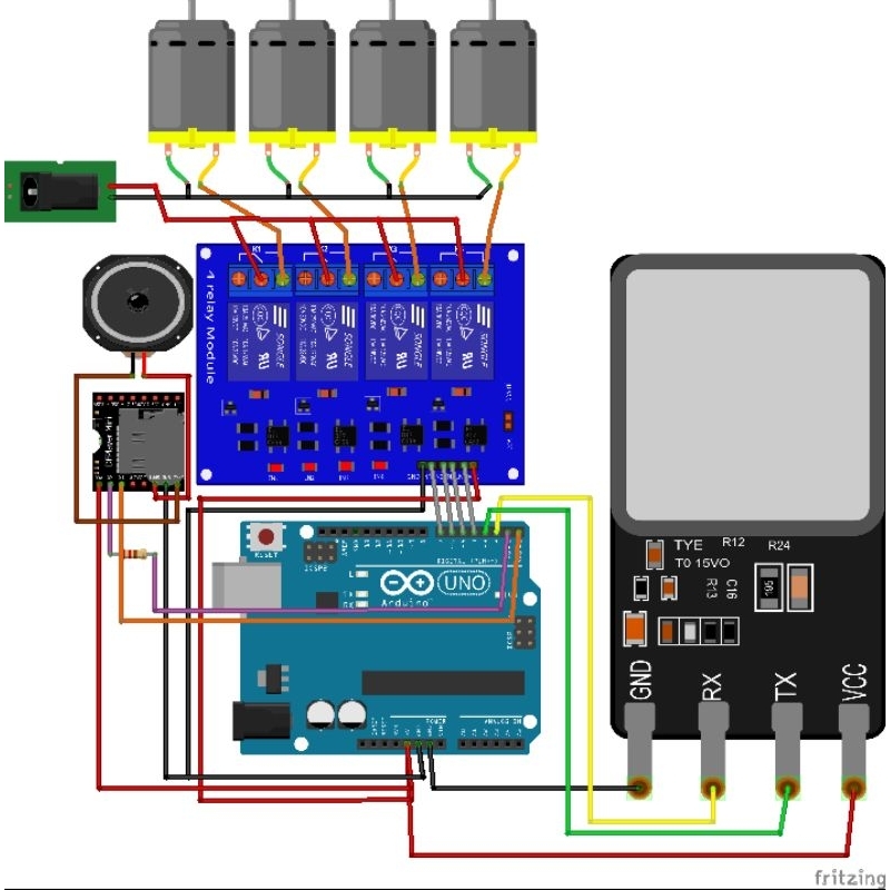 Jual Coding Arduino Fingerprint dengan 4 relay dan suara yang berbeda ...
