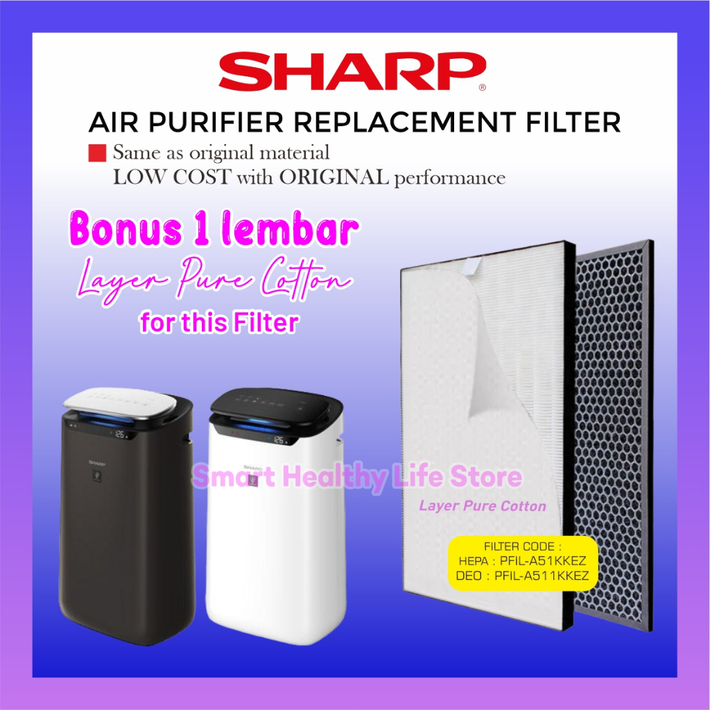 Jual Hepa Filter Air Purifier SHARP FP-J80Y FP-J60Y FZ-J80HFE FZ-J80DFE ...