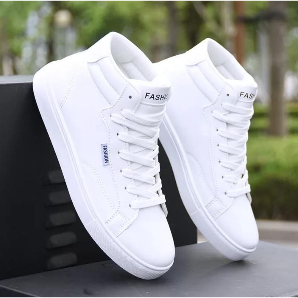 Jual 6.6 SPESIAL PROMO BISA COD Sepatu Sneaker Putih/Hitam Polos ...