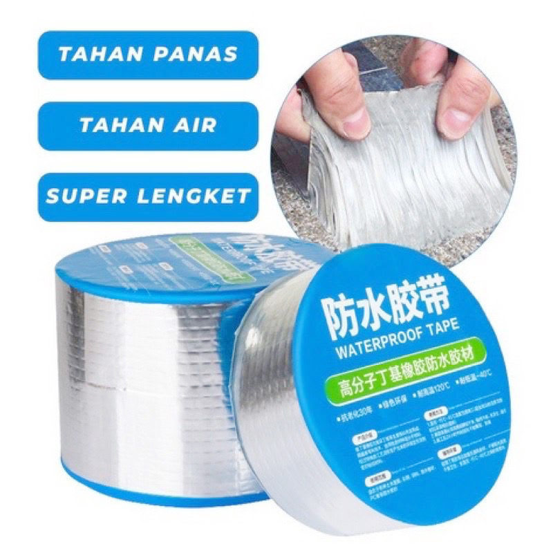 Jual Aluminium Foil Butyl Rubber Waterproof Tape Lakban Aluminium Anti Bocor Lakban Anti Bocor ...