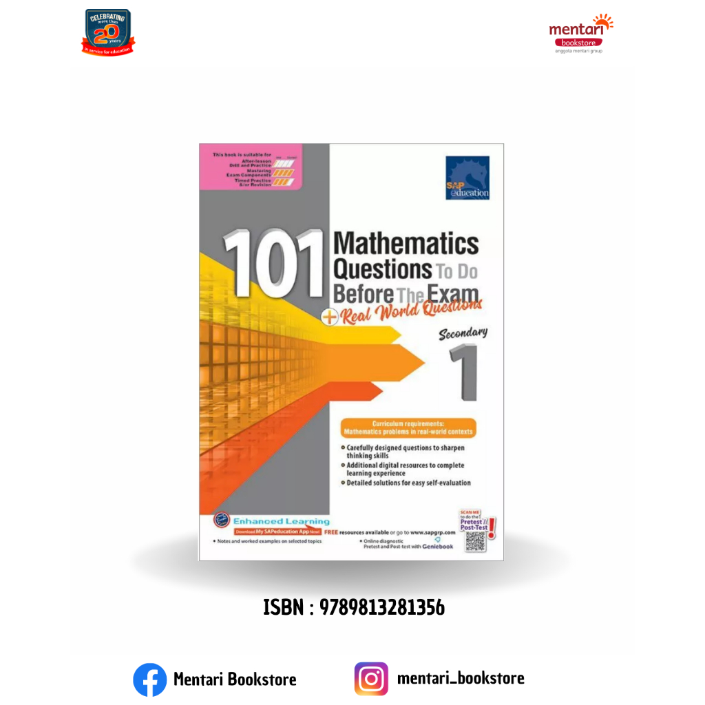 Jual Buku Latihan Tambahan Matematika SMP: 101 Mathematics' Questions ...