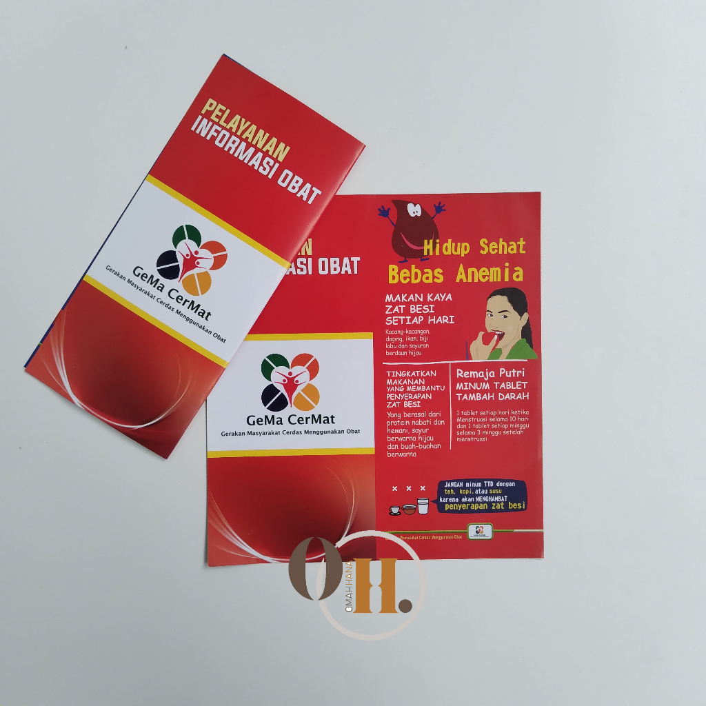 Jual Flyer Pelayanan Informasi Obat - Flyer Anemia - Flyer Tablet ...