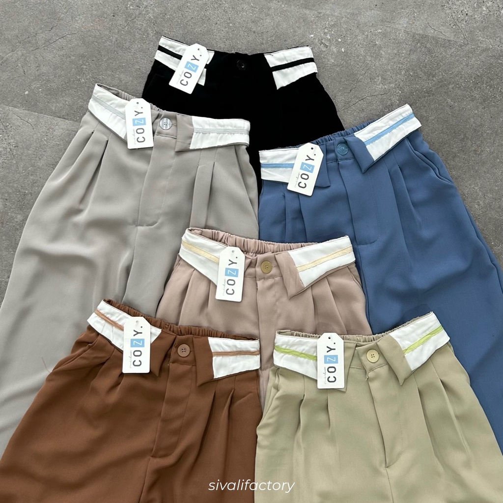 Jual KULOT HIGHWAIST KERAH | COLLAR PANTS | Shopee Indonesia