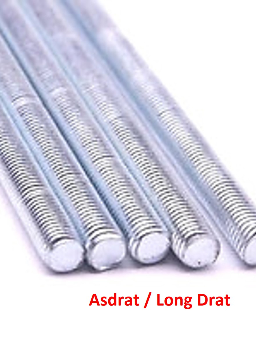 Jual AS DRAT M6 Long Drat Thread Rod ASDRAT M6 x 1m Besi Galvanis | Shopee Indonesia