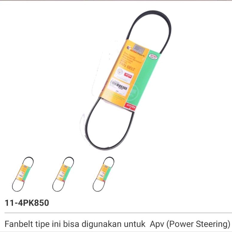 Jual Tali Kipas Fan Belt APV Power Steering / AC Jimny Katana Aspira 11-4PK850 | Shopee Indonesia