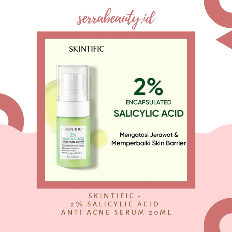 Jual SKINTIFIC - 2% Salicylic Acid Anti Acne Serum 20ml | Shopee Indonesia